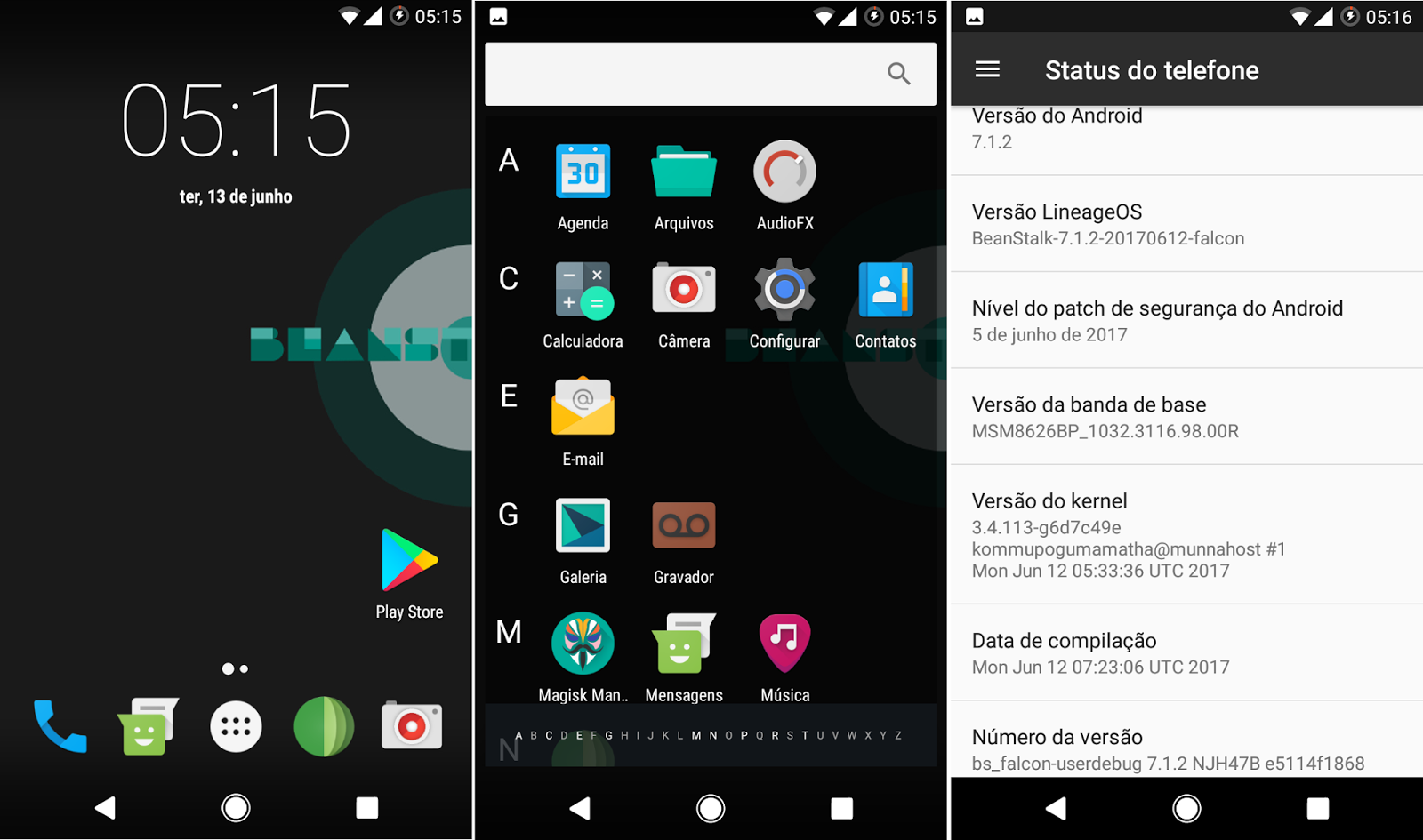 Projeto Moto G: ROM Beanstalk [Android 7.1.2] [Falcon]