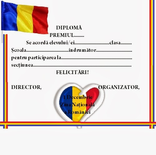 Lumea lui Scolarel...: Diploma 1 Decembrie