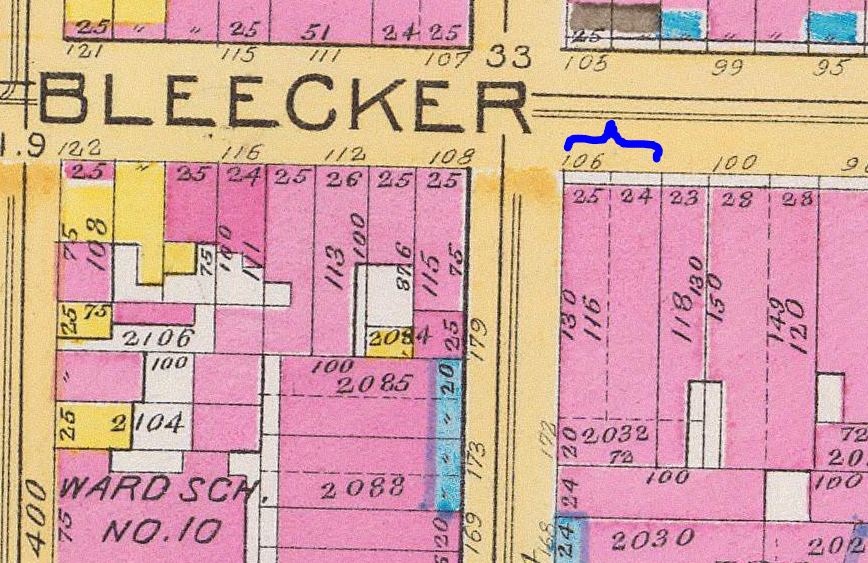 New York - History - Geschichte: Fire on 104-106 Bleecker Street