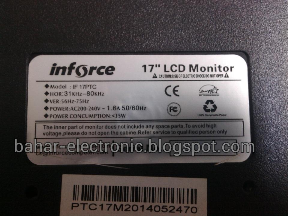 Monitor Lcd Inforce Gambar Blank Putih - Bahar Electronic - Kelek Tronic