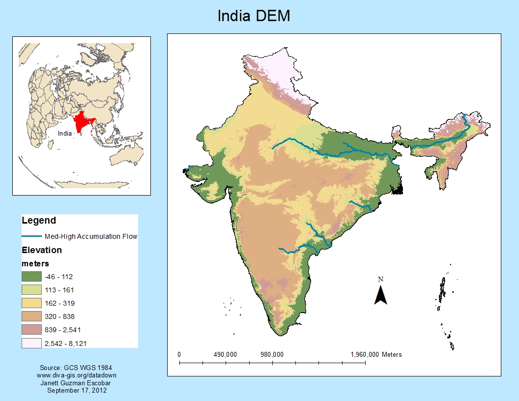 GIS Labs & Research Projects: Assessing Flood Risk Zones in India