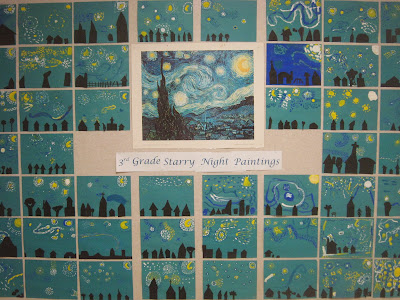 Miss Young's Art Room: 3rd Grade Starry Night-Inspired Paintings