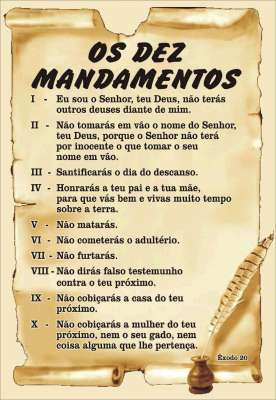 Grupo de Reflexão e Vida: Os 10 Mandamentos
