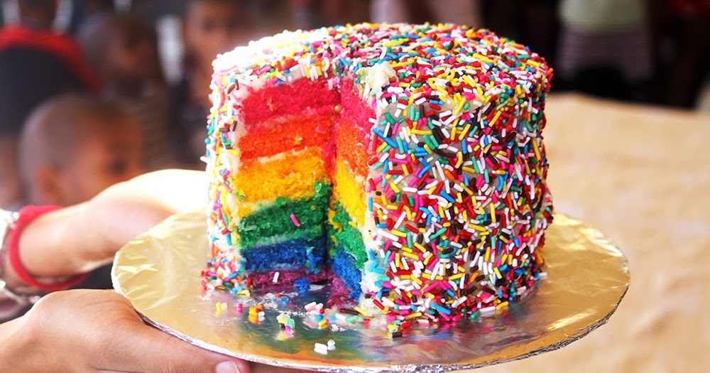 Rainbow Cake Easy Yummy Cookery
