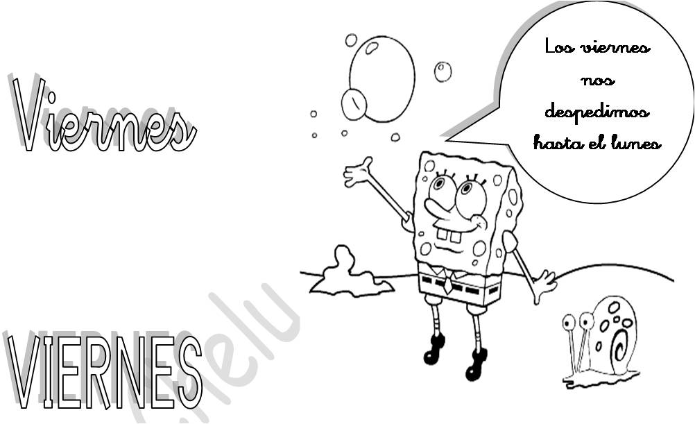 CHELUESPECIAL: FICHAS DE LOS DÍAS DE LA SEMANA PARA COLOREAR