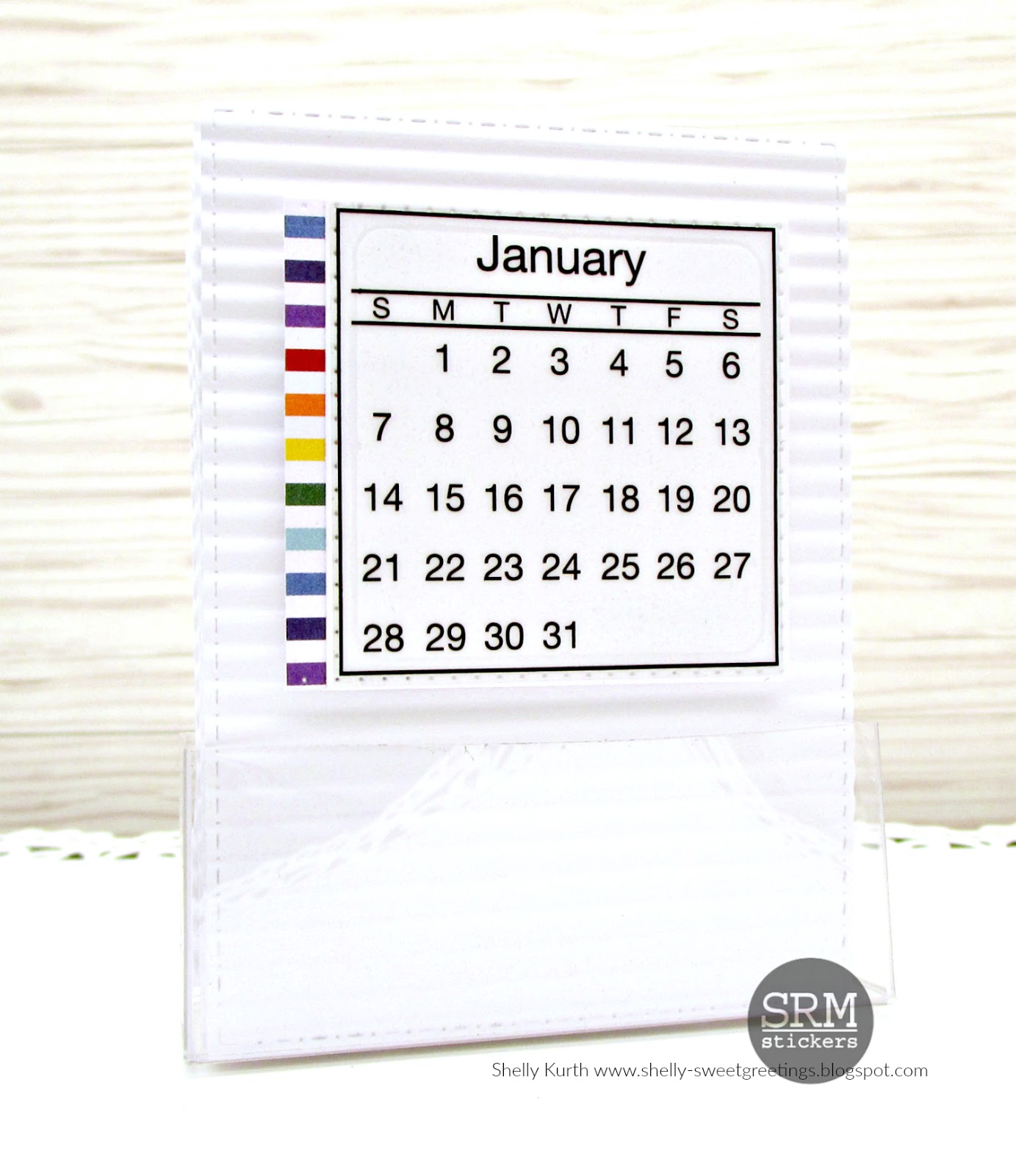 SRM Stickers: Mini Rainbow Calendar by Shelly