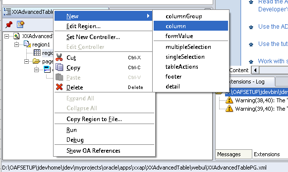 Oracle Application's Blog: Steps to create advanced table in oaf Oracle Application's Blog: Steps to create advanced table in oaf