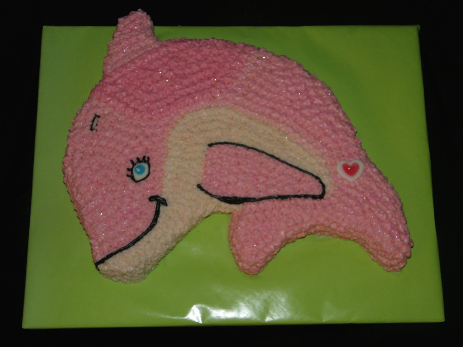 Mrs. Lydia's Kitchen: Pink Dolphin Birthday Cake