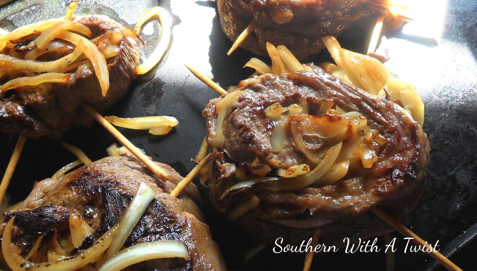 Southern With A Twist: Stuffed Flank Steak Rolls