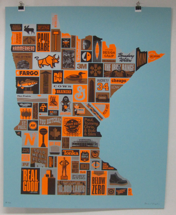INSIDE THE ROCK POSTER FRAME BLOG: Aaron Draplin Minnesota Variant ...