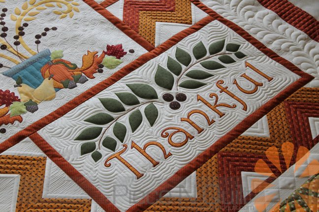 Piece N Quilt: Thankful - A Fall Quilt - Custom Machine Quilting by ...