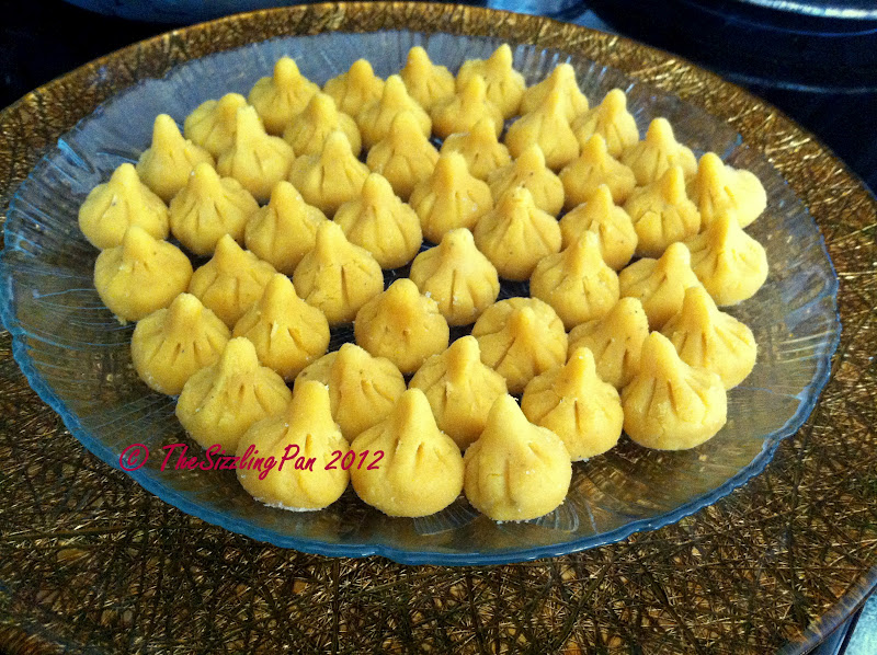 The Sizzling Pan: "Sweet Treats" Quick and Easy 'Mango Pedha Modak"