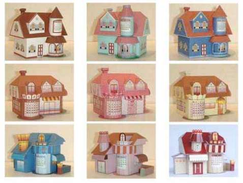 Jeysin: Colorful 3D house paper models