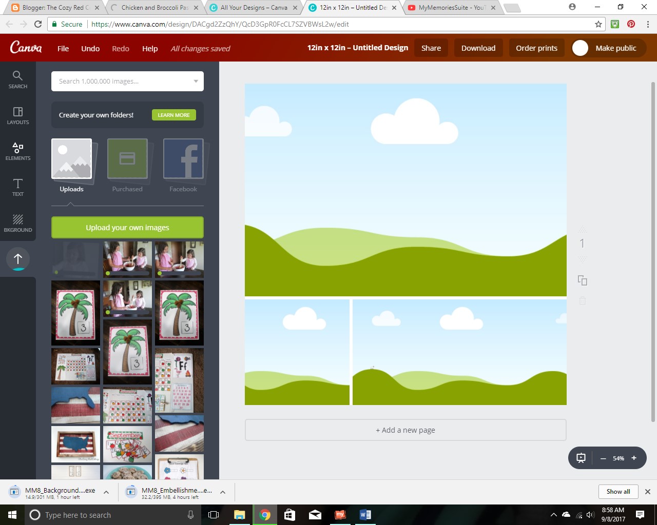 The Cozy Red Cottage: Quick and Beautiful Scrapbook Pages with Canva