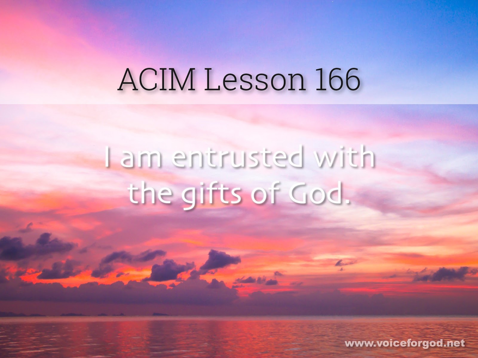 Miracle Life: ACIM Workbook Lesson 166