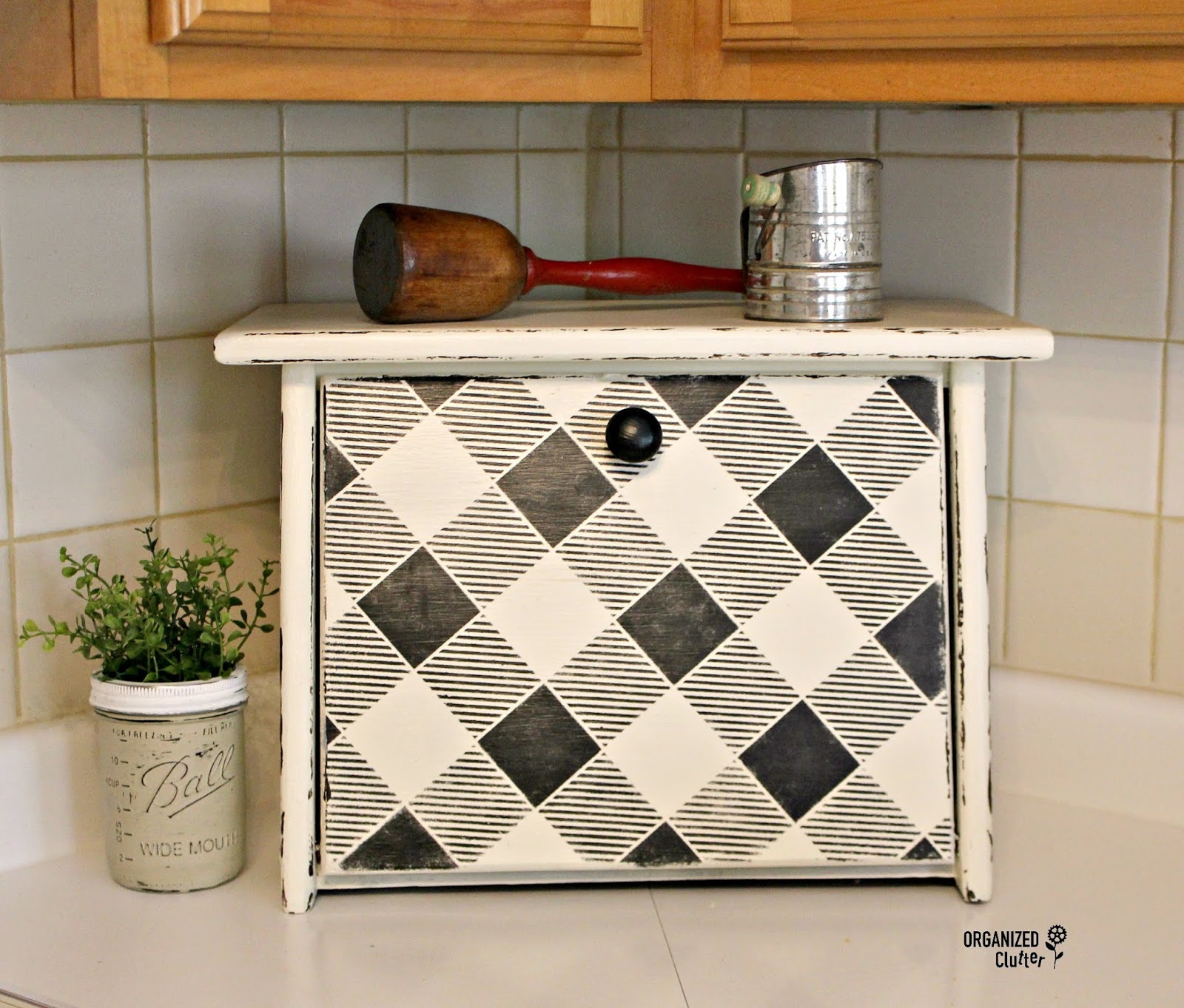 Bread Boxes Upcycled with Paint, Stencils & Chicken Wire - Organized ...
