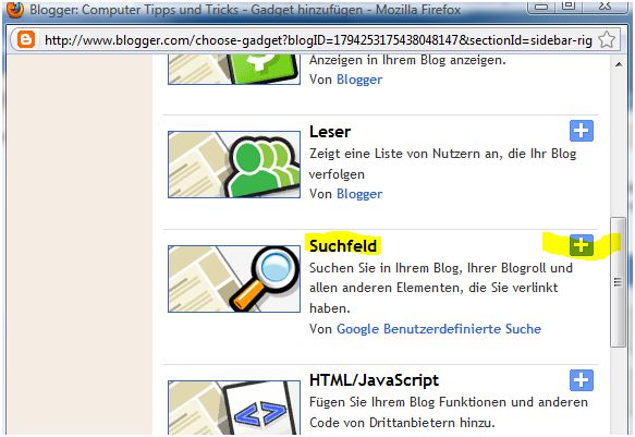 Computer Tipps und Tricks: Ein Suchfeld in Dein Blog einfügen