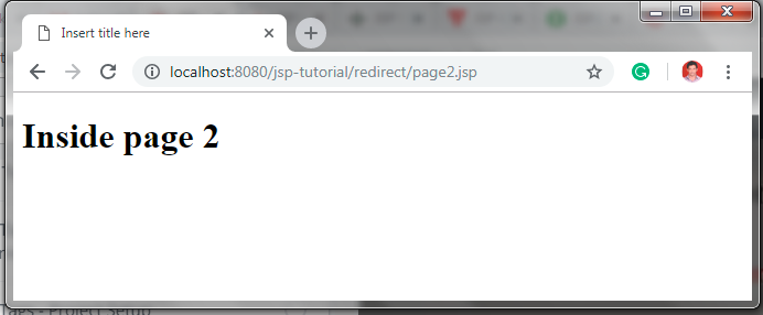 JSP - Page Redirecting