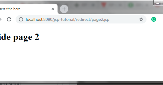 Jsp Page Redirecting