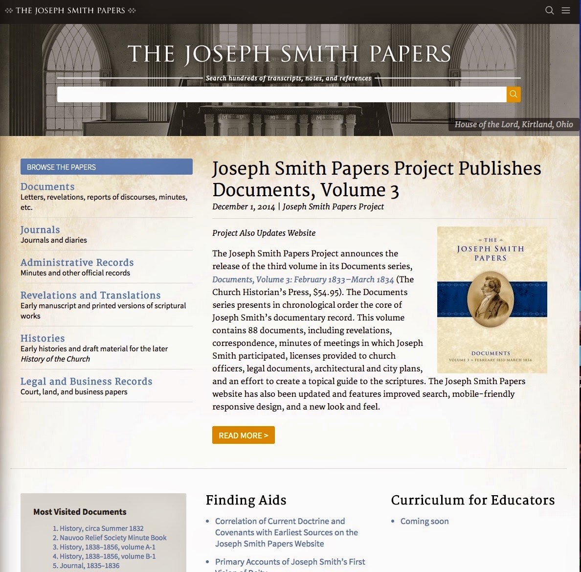 Rejoice, and be exceeding glad...: FamilySearch adds link to Joseph ...