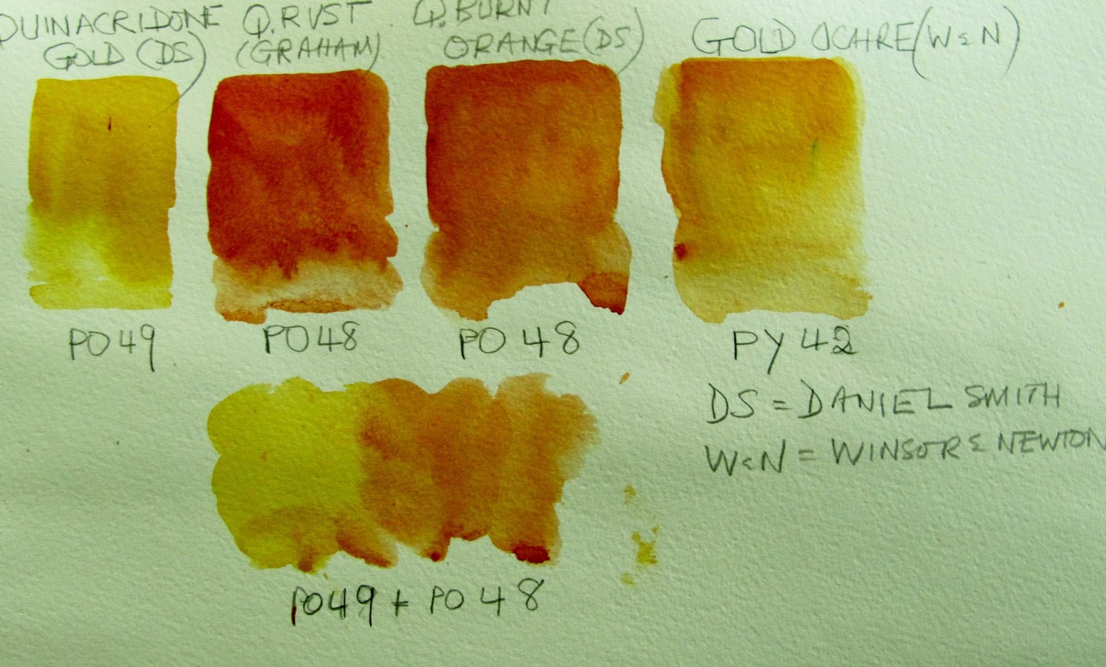The Watercolour Log: PO48 & PO49 Quinacridones
