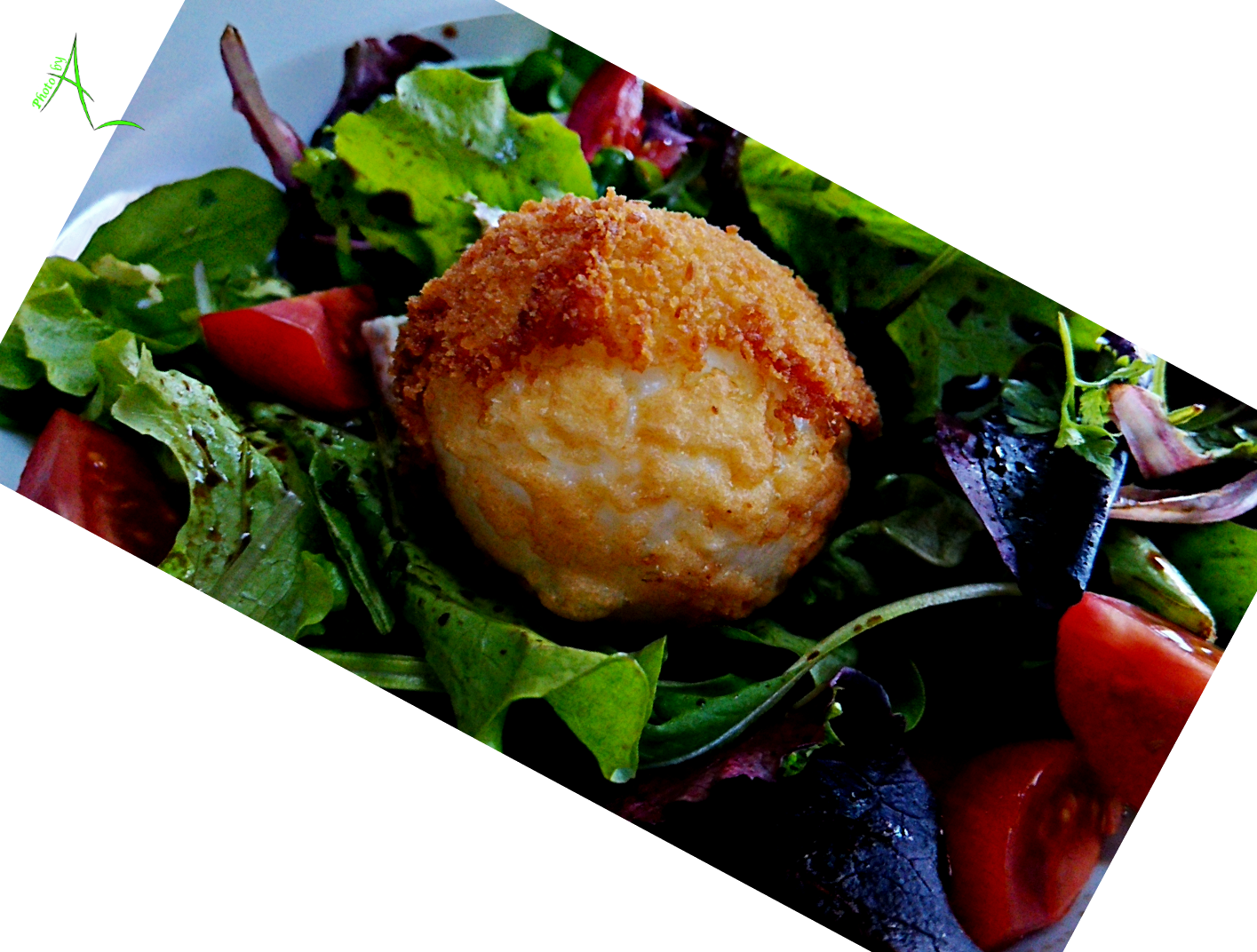 La cuisine de Christine: Mesclun composé aux oeufs frits