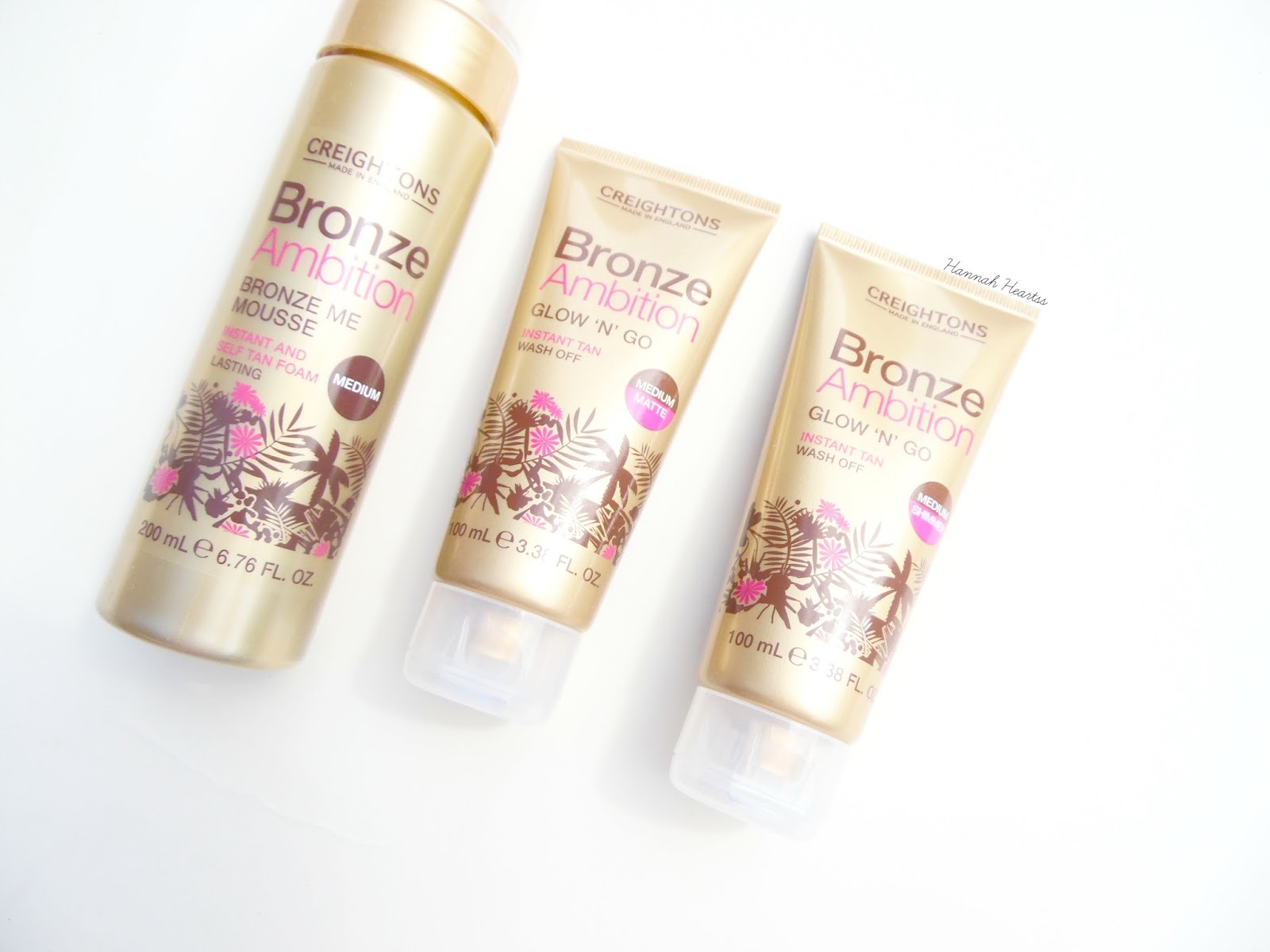 Bronze Ambition Tanning Mousse & Wash Off Tan — Hannah Heartss