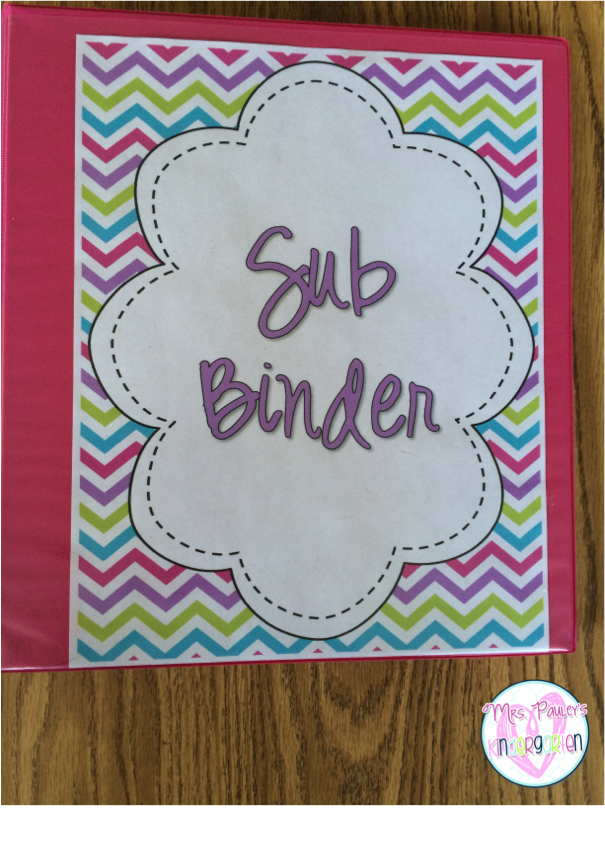 Planning for a Sub {Bright Idea} - Mrs. Pauley's Kindergarten