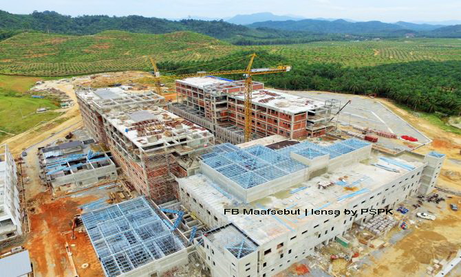 Progress Pembinaan Hospital Kuala Krai Yang Memang Cukup Besar