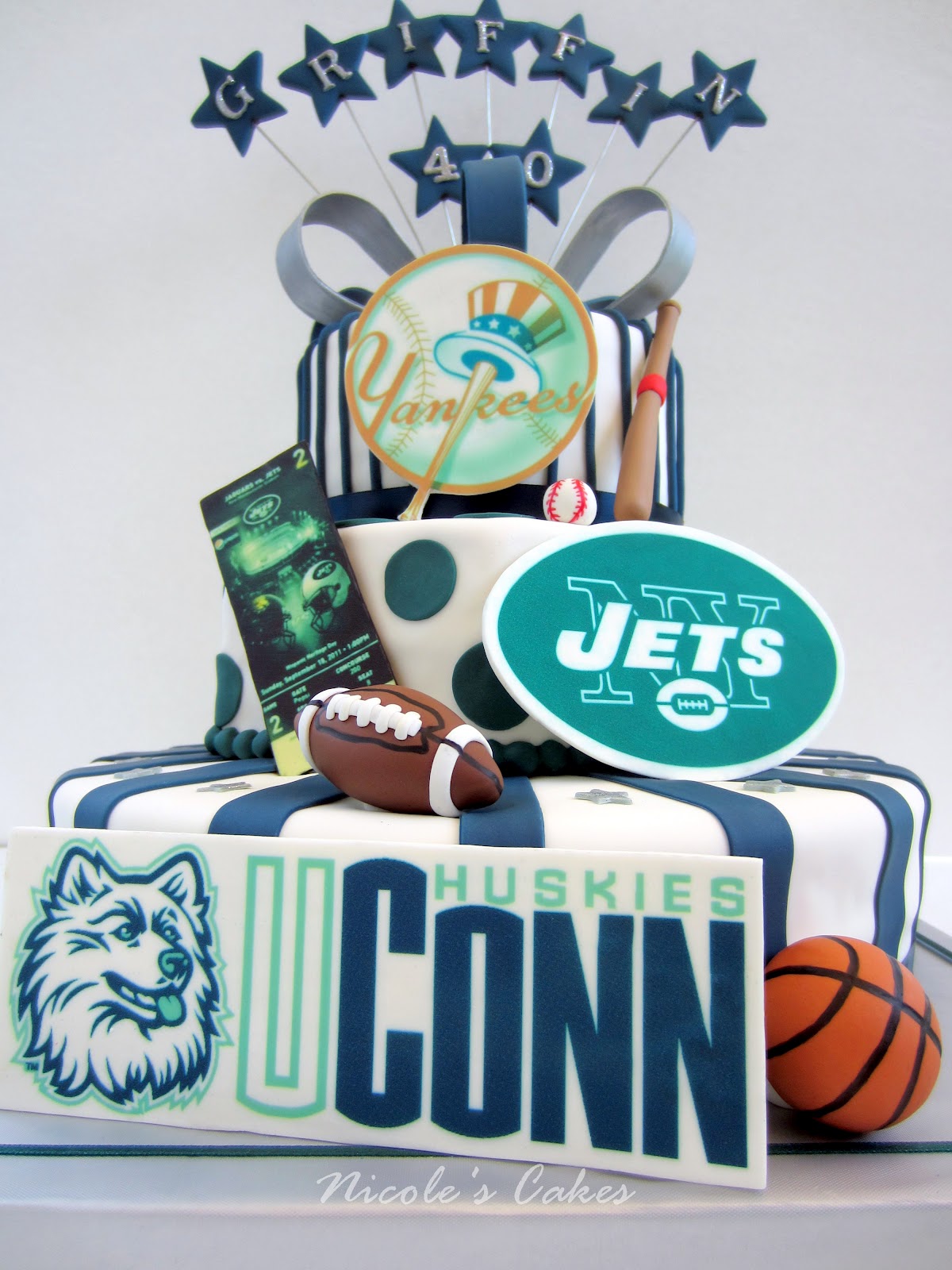 Confections, Cakes & Creations!: Sporty 40th Birthday Cake!