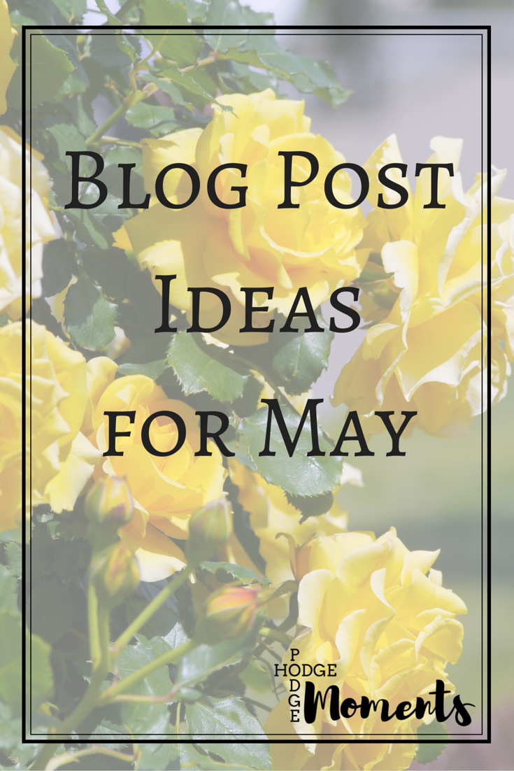 Blog Post Ideas for May | Hodge Podge Moments