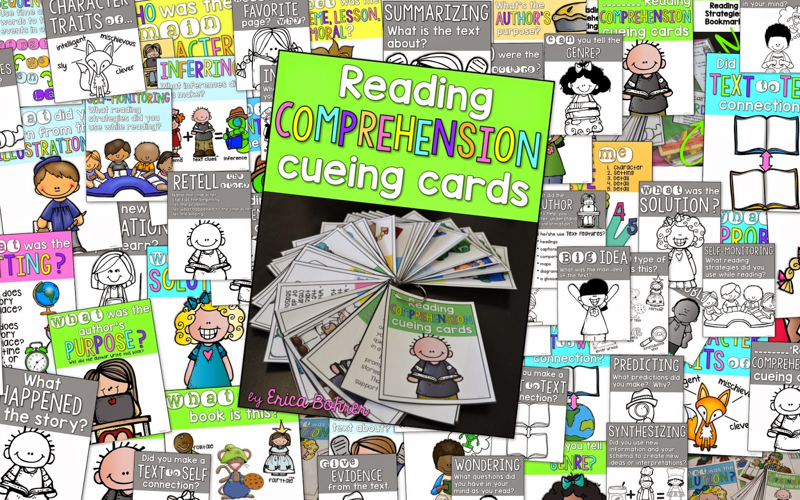 Reading Comprehension Cueing Cards