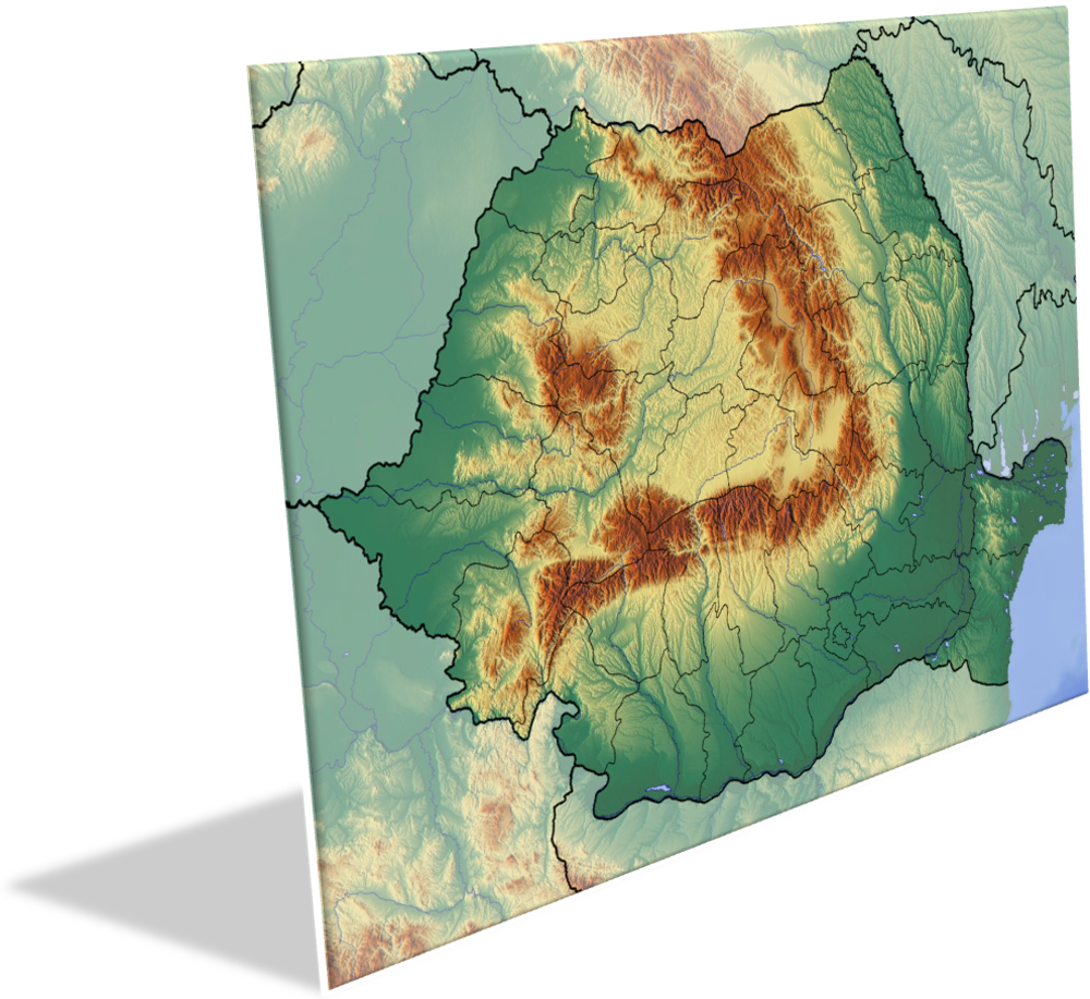 Harta României Grafică 3D Online - Blogger Buzz: Harta României relief 3D