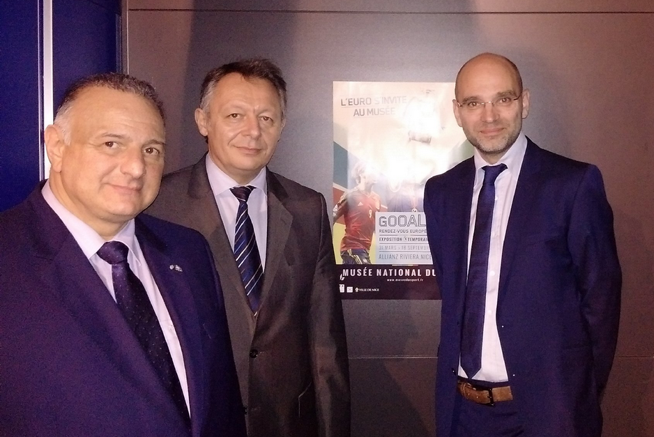 FFF - CFA : Eric BORGHINI à l'inauguration de l'exposition de l'EURO à ...