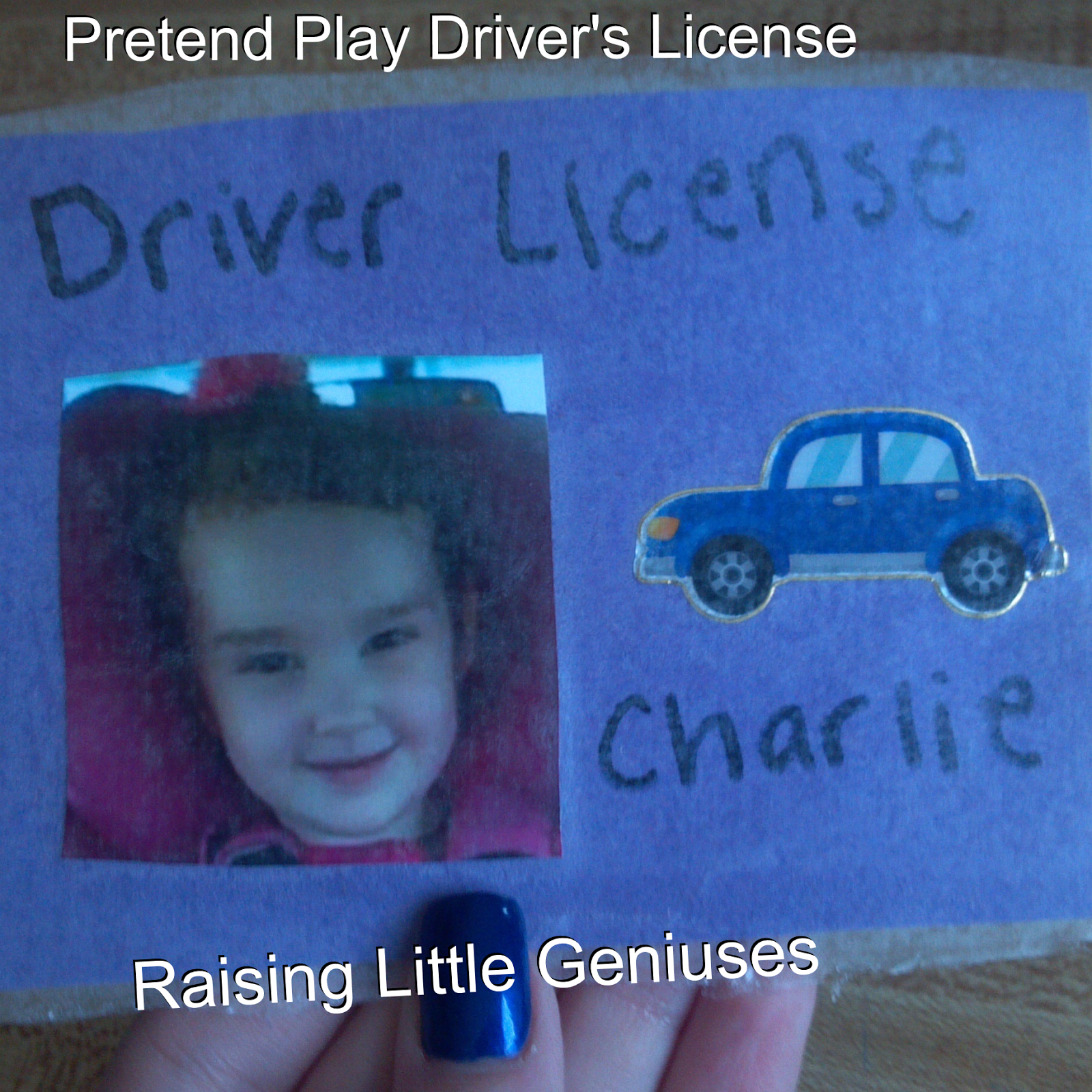 Raising Little Geniuses: Pretend Play Driver's License