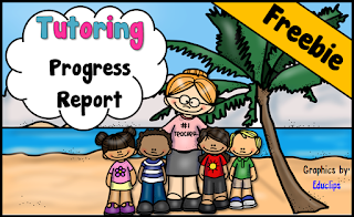 Tutoring Progress Report | Teacher's Take-Out