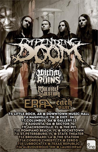 Horns Up Rocks: IMPENDING DOOM Premiere Music Video For "Baptized In Filth"