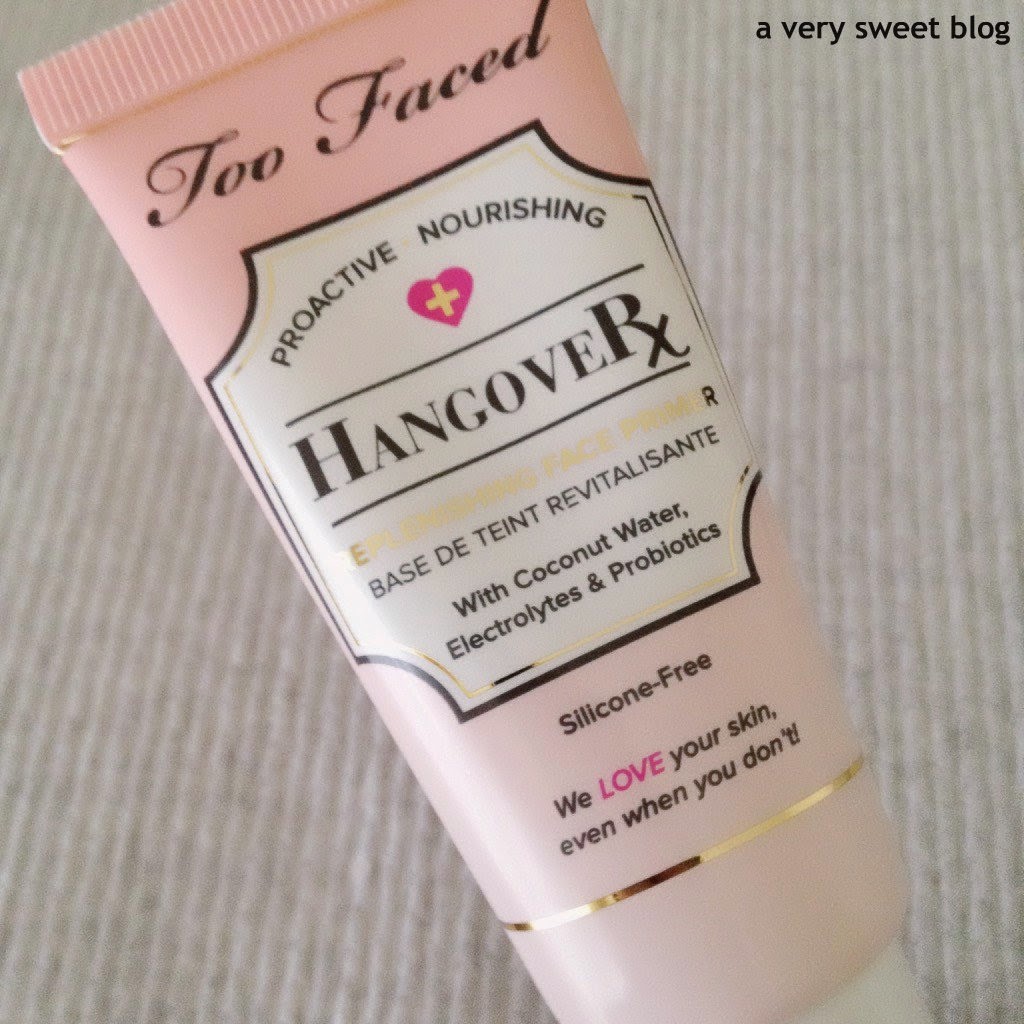 Too Faced Hangover Face Primer Review and Swatches | A Very Sweet Blog