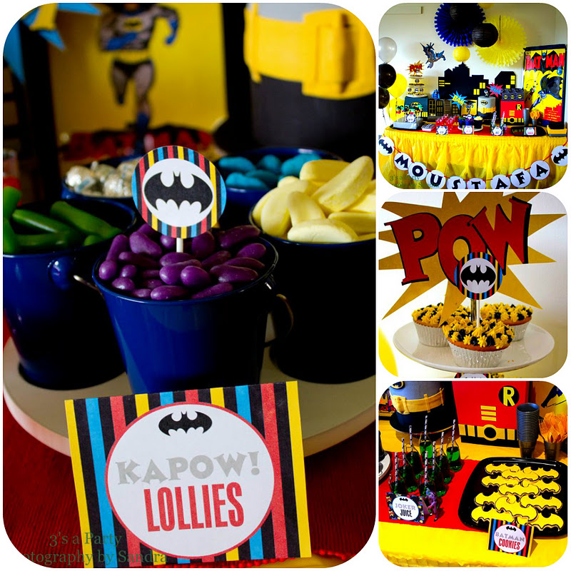 Top That!: Retro 'Batman Inspired' Dessert Table {Top That! Paperie}