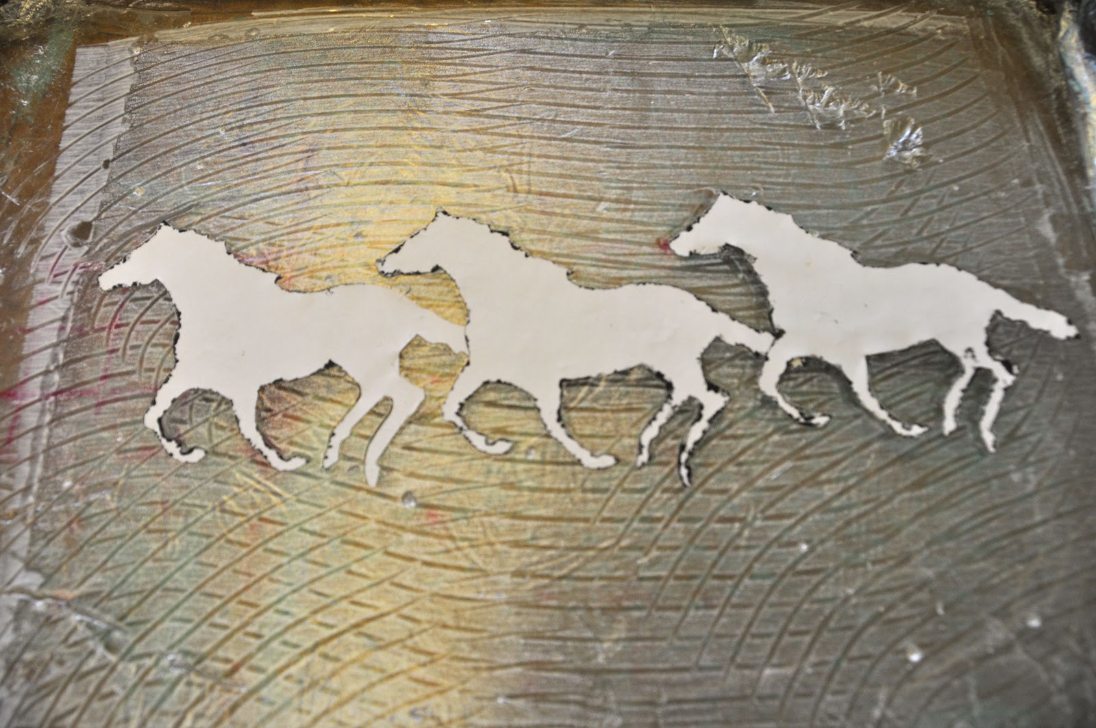 LuAnn Kessi: Jello Printing on Black.....Play Day 2