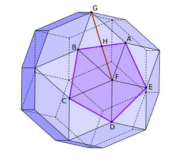 Joy of mathematics: Inscribed sphere of rhombic triacodahedron