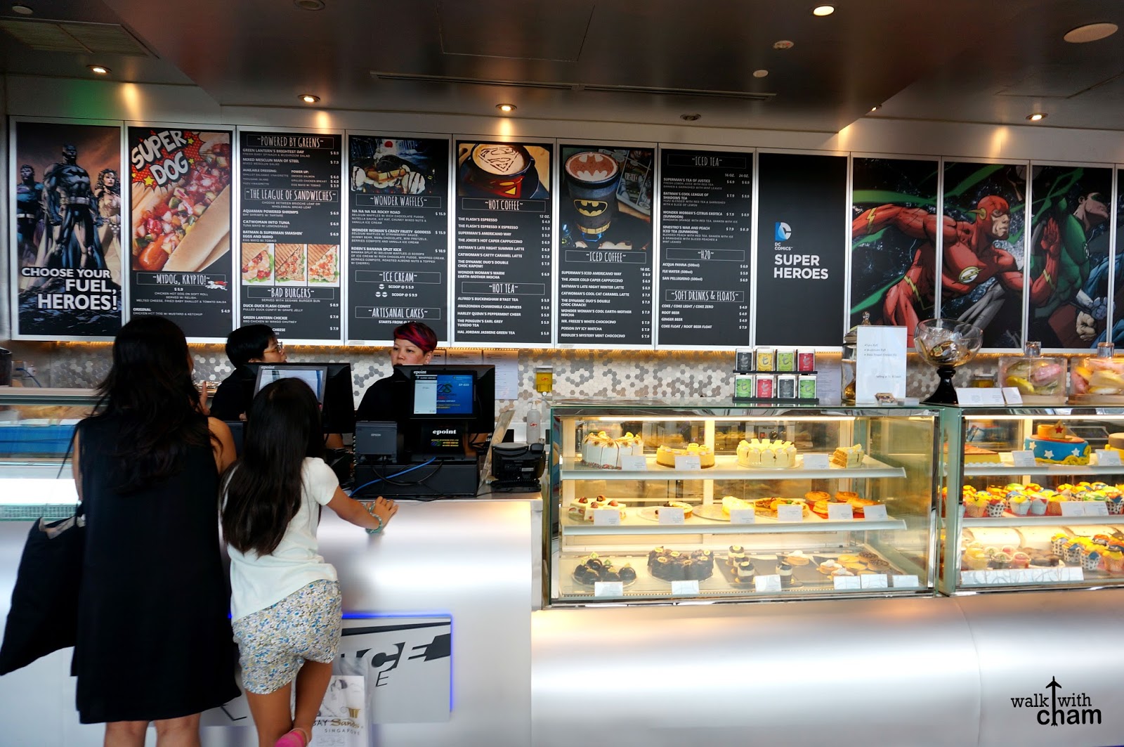 Walk with Cham: DC Comics Superheroes Cafe Singapore
