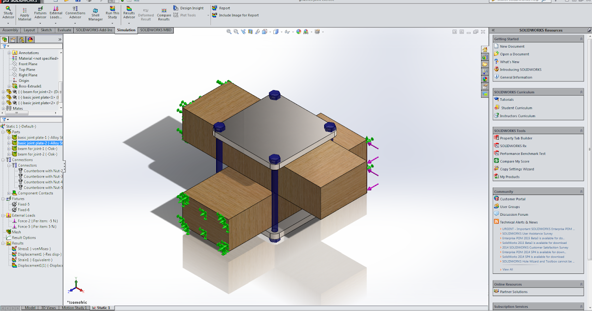 Gridshell Research Using FEM/FEA: Bolted Connections In Solidworks ...