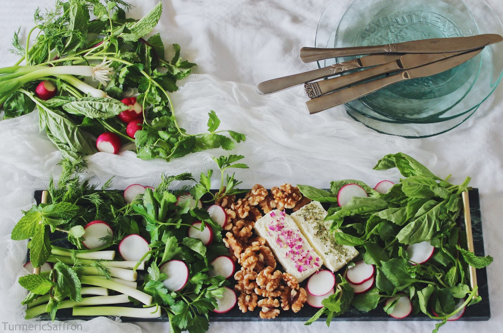 Turmeric & Saffron: Sabzi Khordan: Persian Assortment of Fresh Herbs