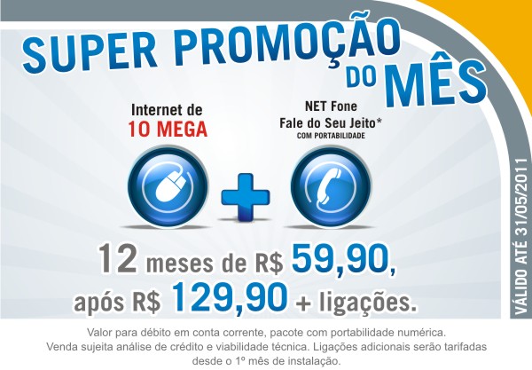 NET Rio Grande: Super Promoção