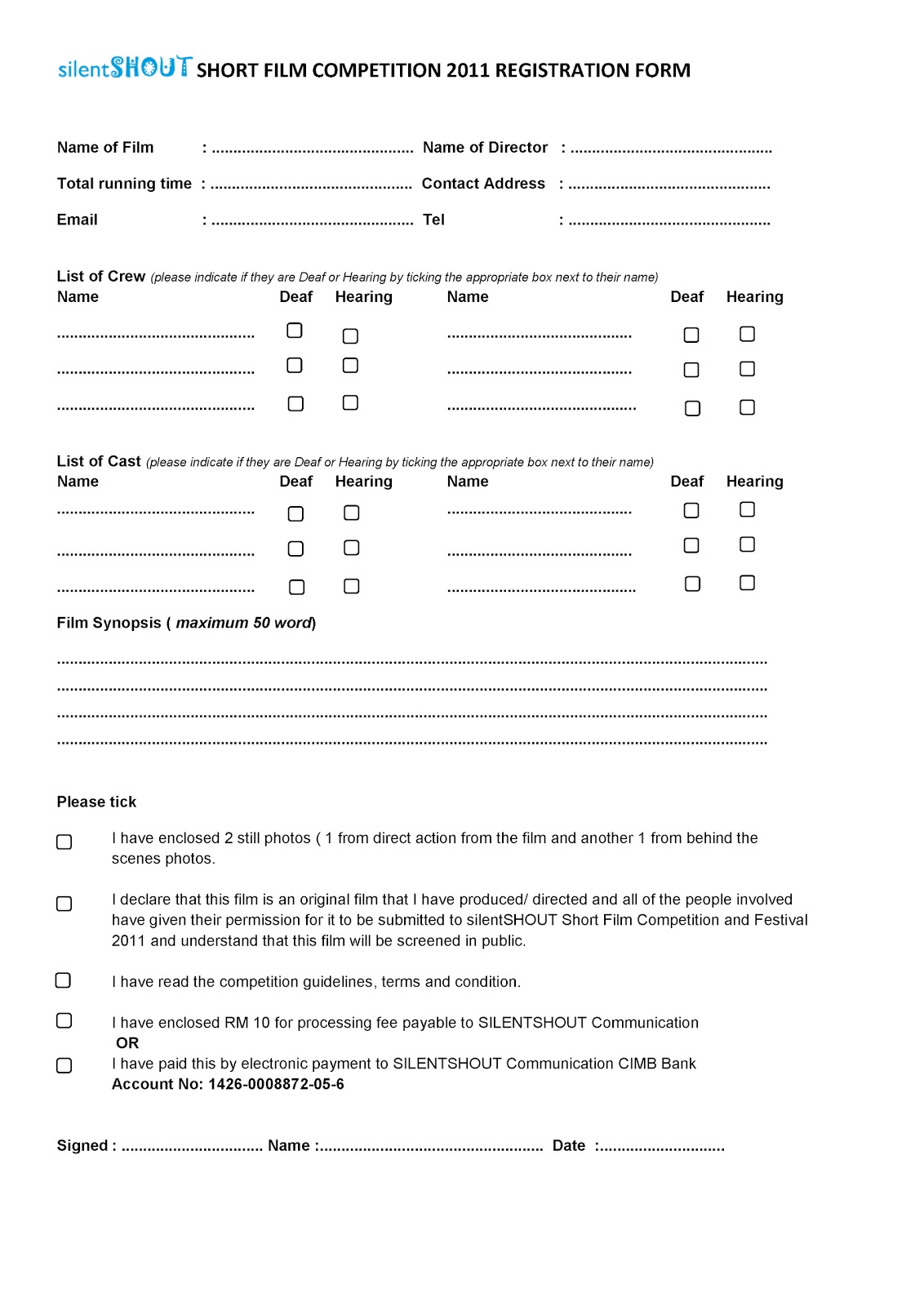 .. silentSHOUT ......: silentSHOUT Short Film Competition 2011 ; July 1 ...