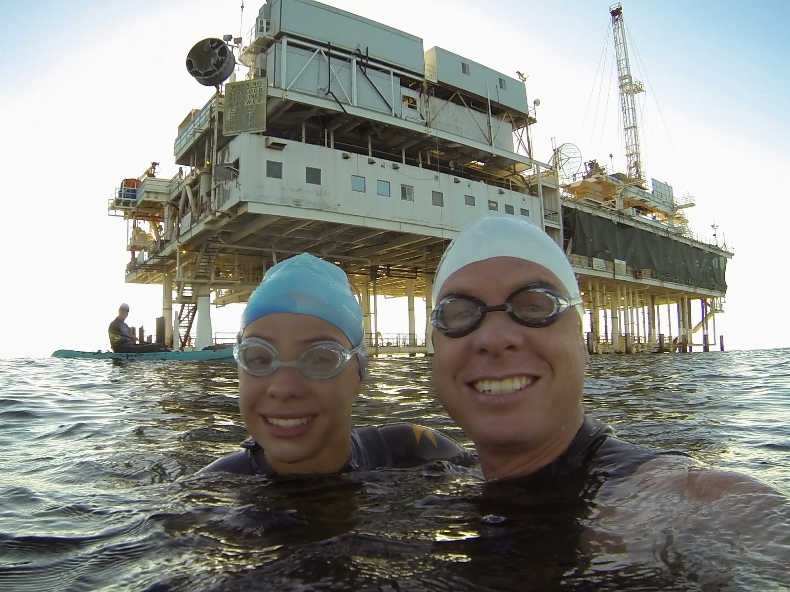 Tridiots: Oil Platform Esther Swim - February 1, 2014