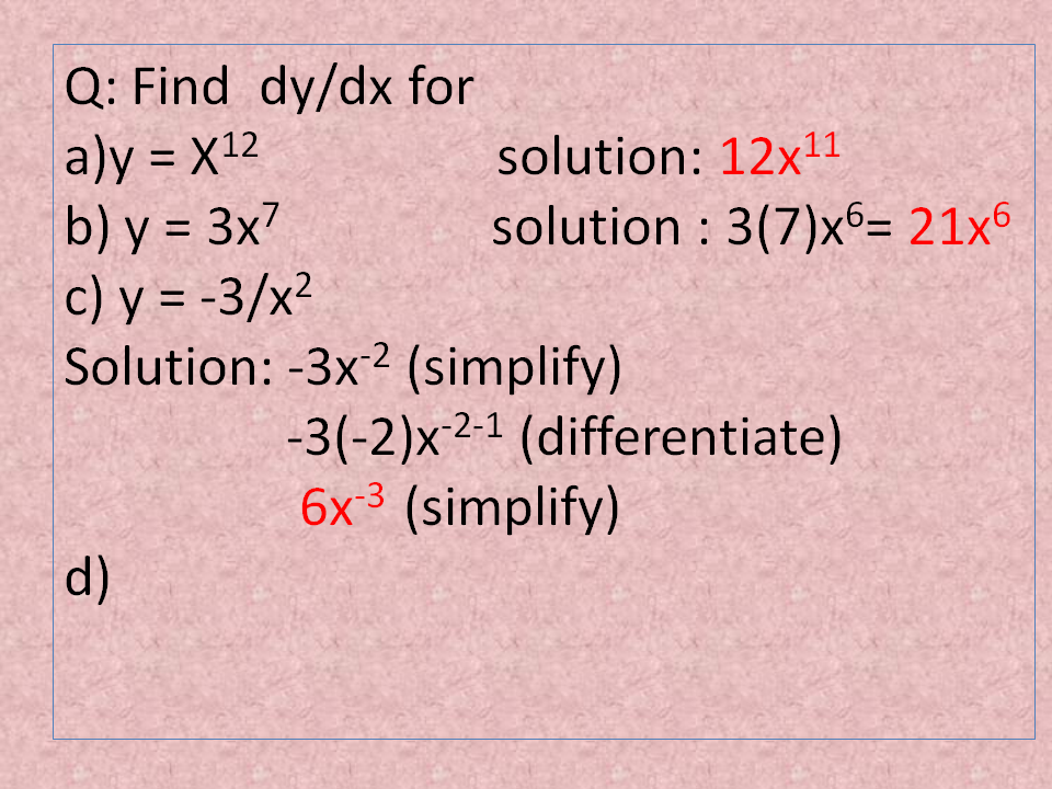 Math12: Chapter 2- Differentiation