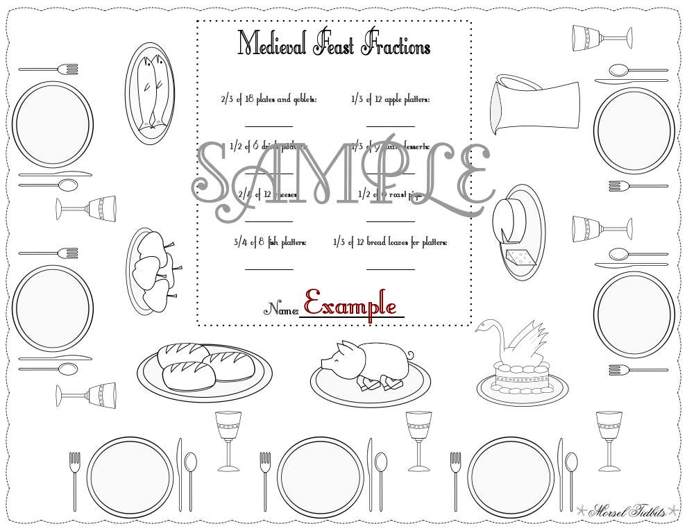 Morsel Tidbits: Medieval Feast Fractions Project