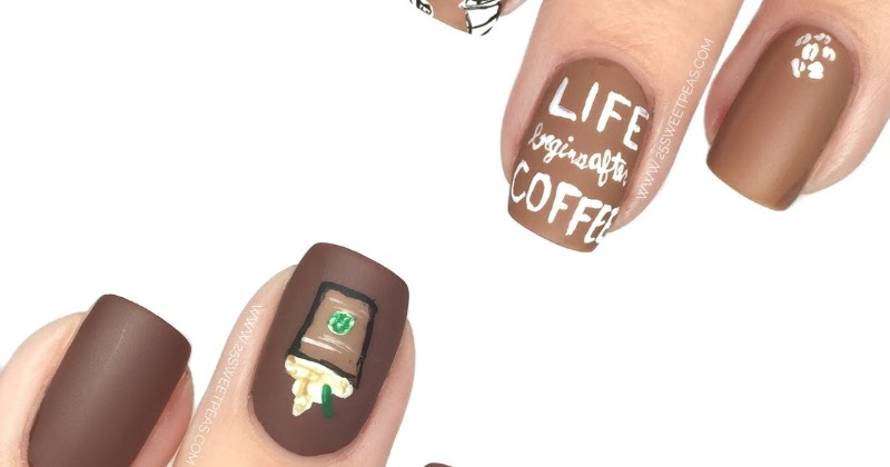 Nails Inc Caffeine Hit + National Coffee Day Nail Art — 25 Sweetpeas
